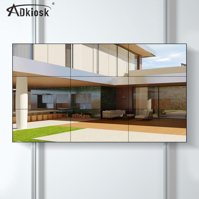 55Inch Indoor LCD Video Wall Display 3.5mm Bezel 3x3 FHD Resolution