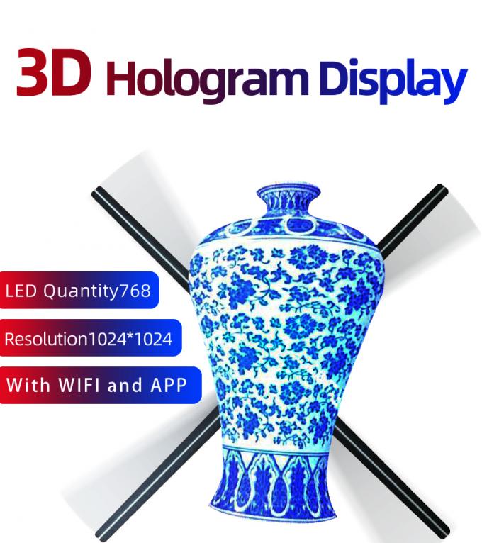 85cm Portable 3D Hologram Fan Display Holographic Fan Interactive Display